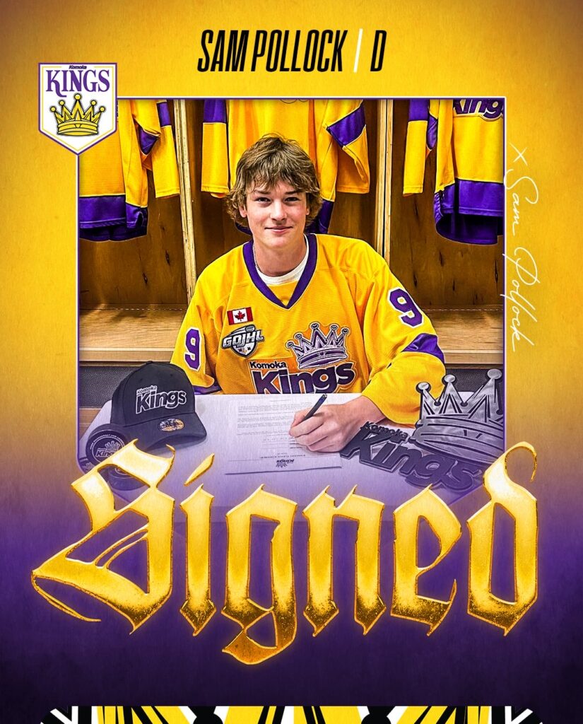 Sam Pollock Signs in Komoka | Komoka Kings