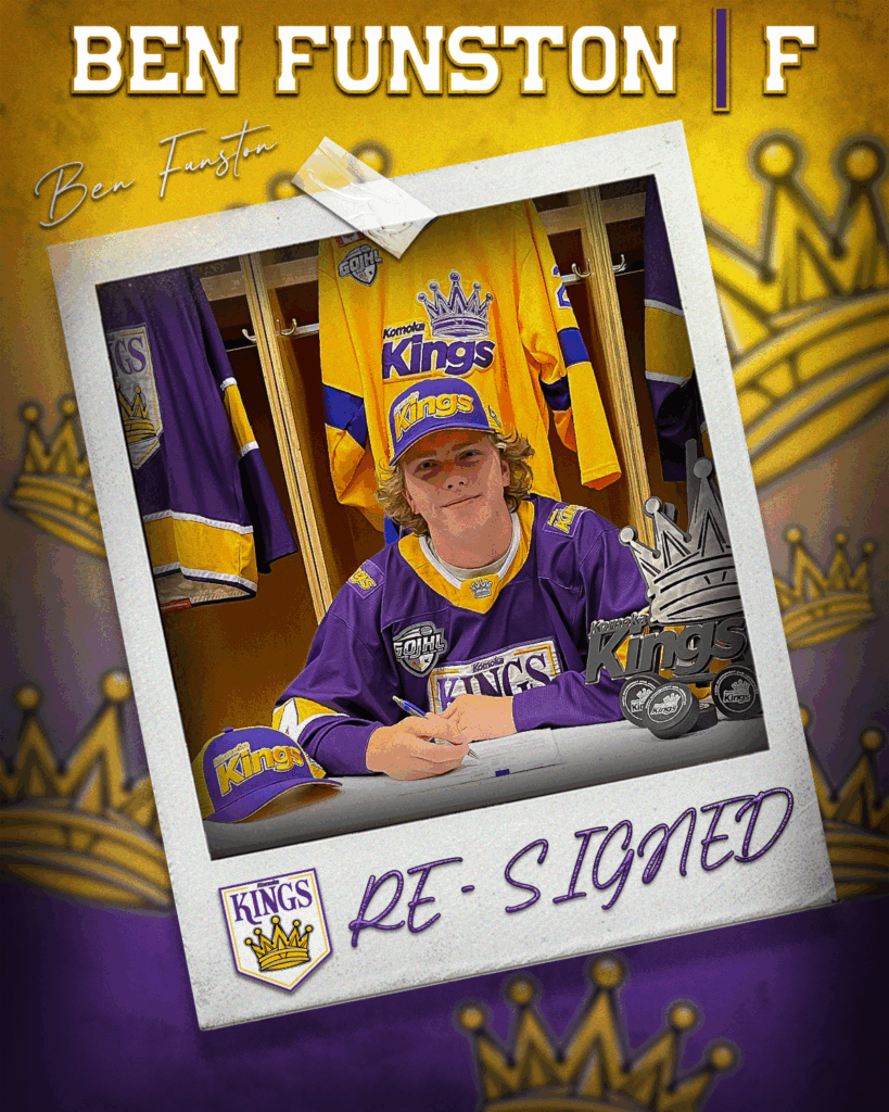 Forward Ben Funston Re-Signs in Komoka for 2025-2026 | Komoka Kings